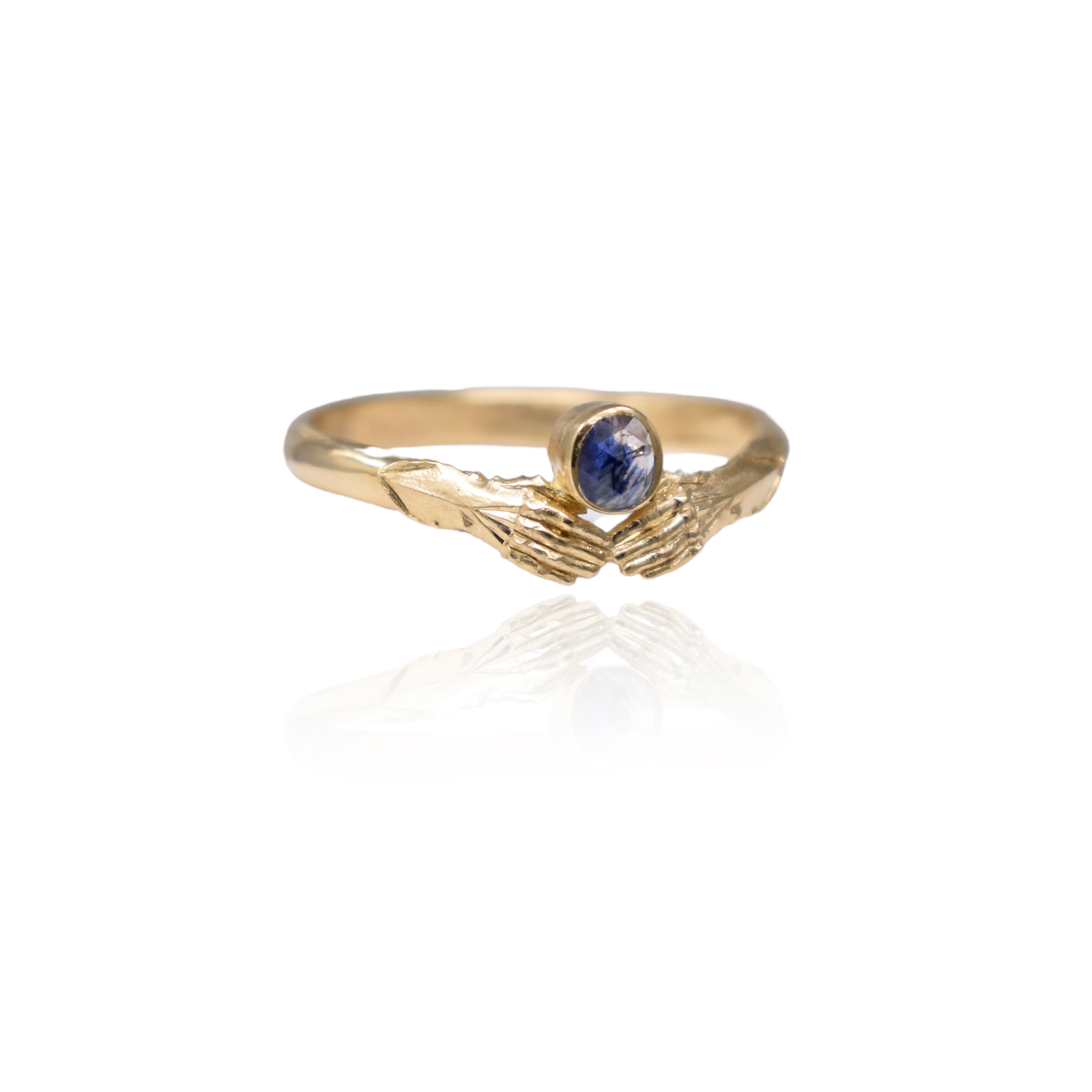Stronghold Contour Ring with Winza Sapphire – Morgaine Faye