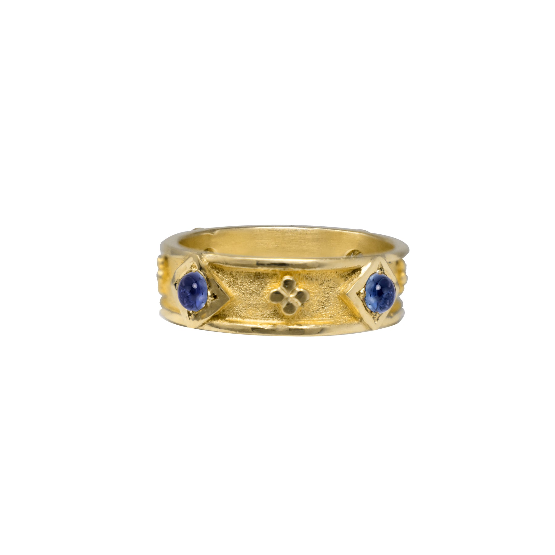 Bastion Ring with Sapphires – Morgaine Faye