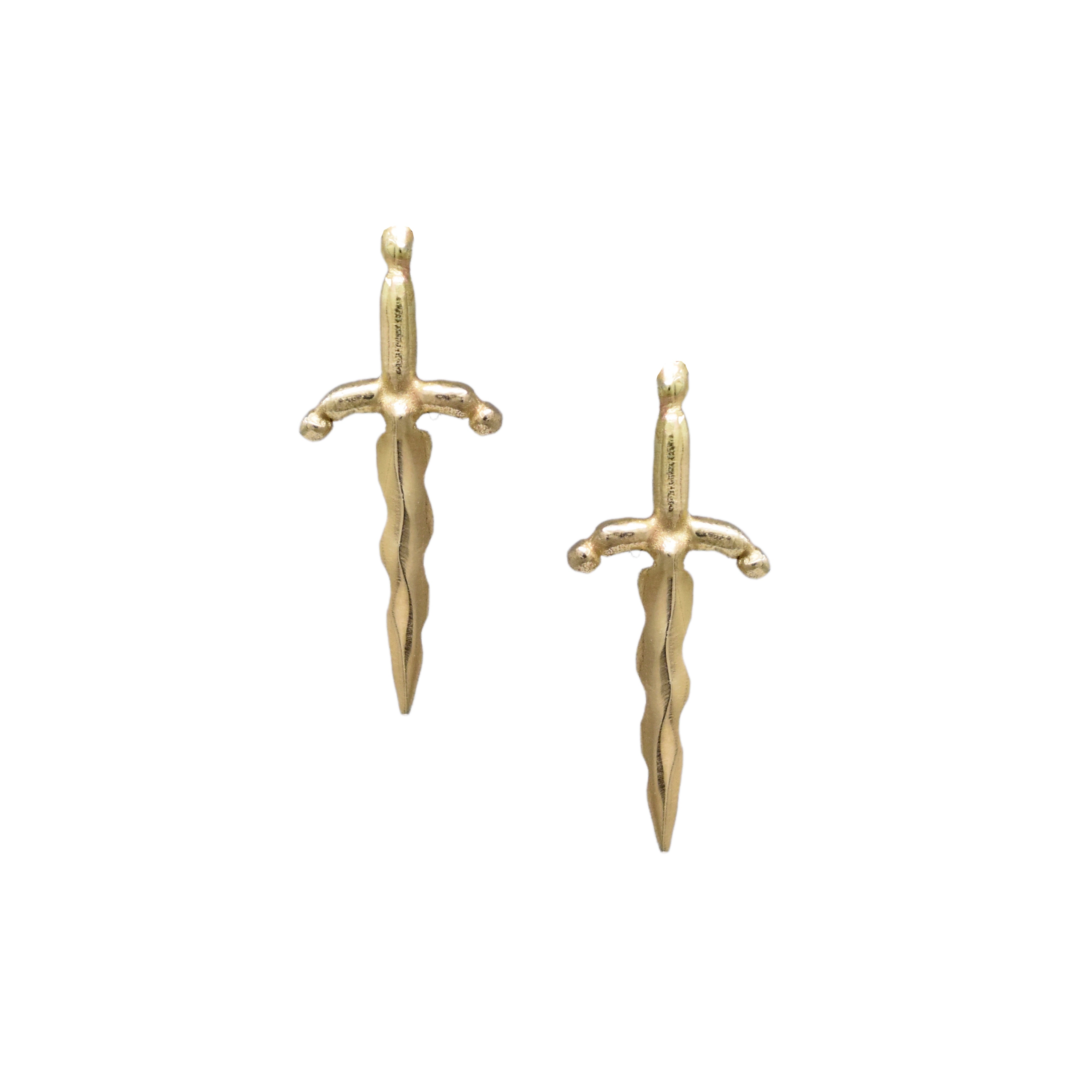 Mini Wavy Dagger Studs – Morgaine Faye